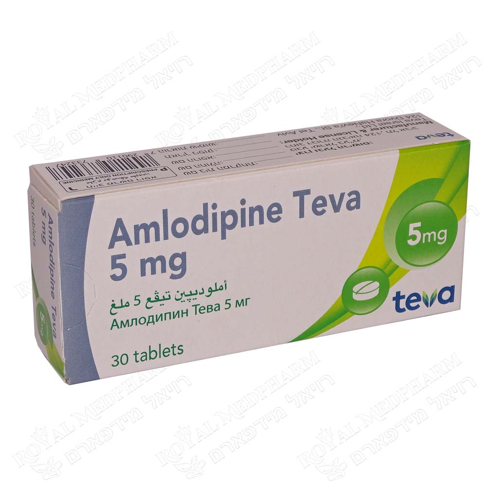 AMLODIPINE TEVA 5 MG 3X10 TABS – Royal MedPharm