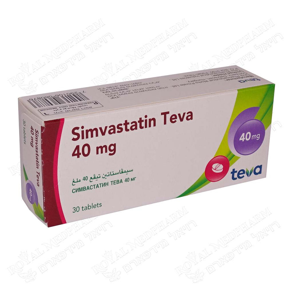 SIMVASTATIN-TEVA 40MG 30TABS – Royal MedPharm